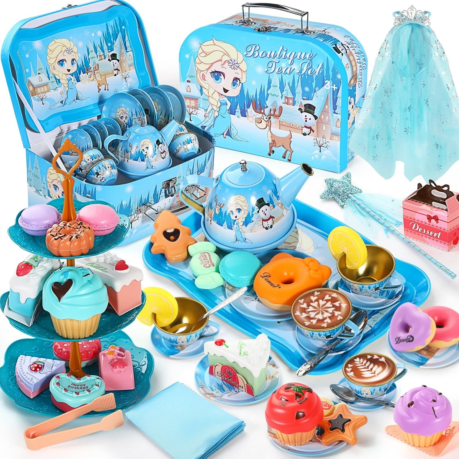 55Pcs Tea Party Set for Little Girls, Princess Tea Party Set, Unicorn ...