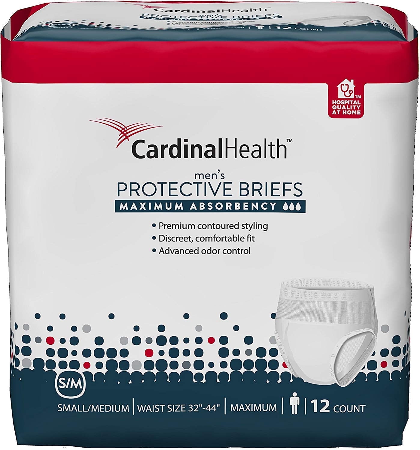 Cardinal Max Absorbency Diapers, Flexright Men's Underwear, S/M, 32-44 ...