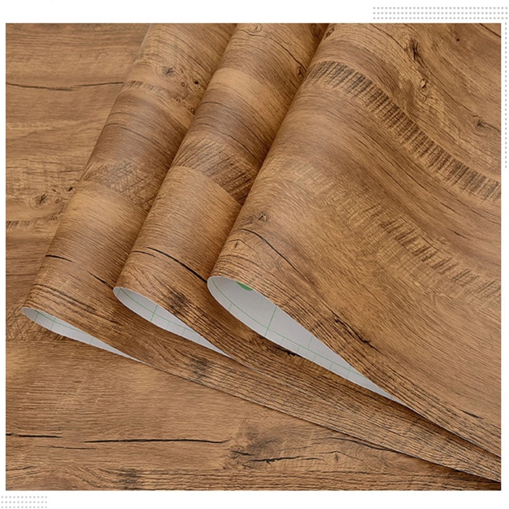 55cm Wide Wood Grain Vinyl Wallpaper for Door Wardrobe Cupboard Table ...
