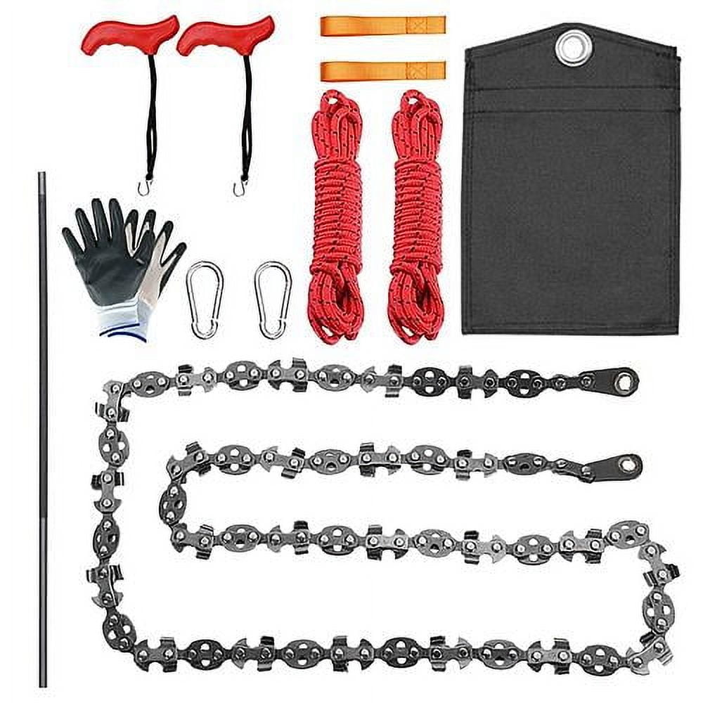 55in 68 Sharp Teeth Hand Rope Chainsaw Kit Blades on Both Side High ...