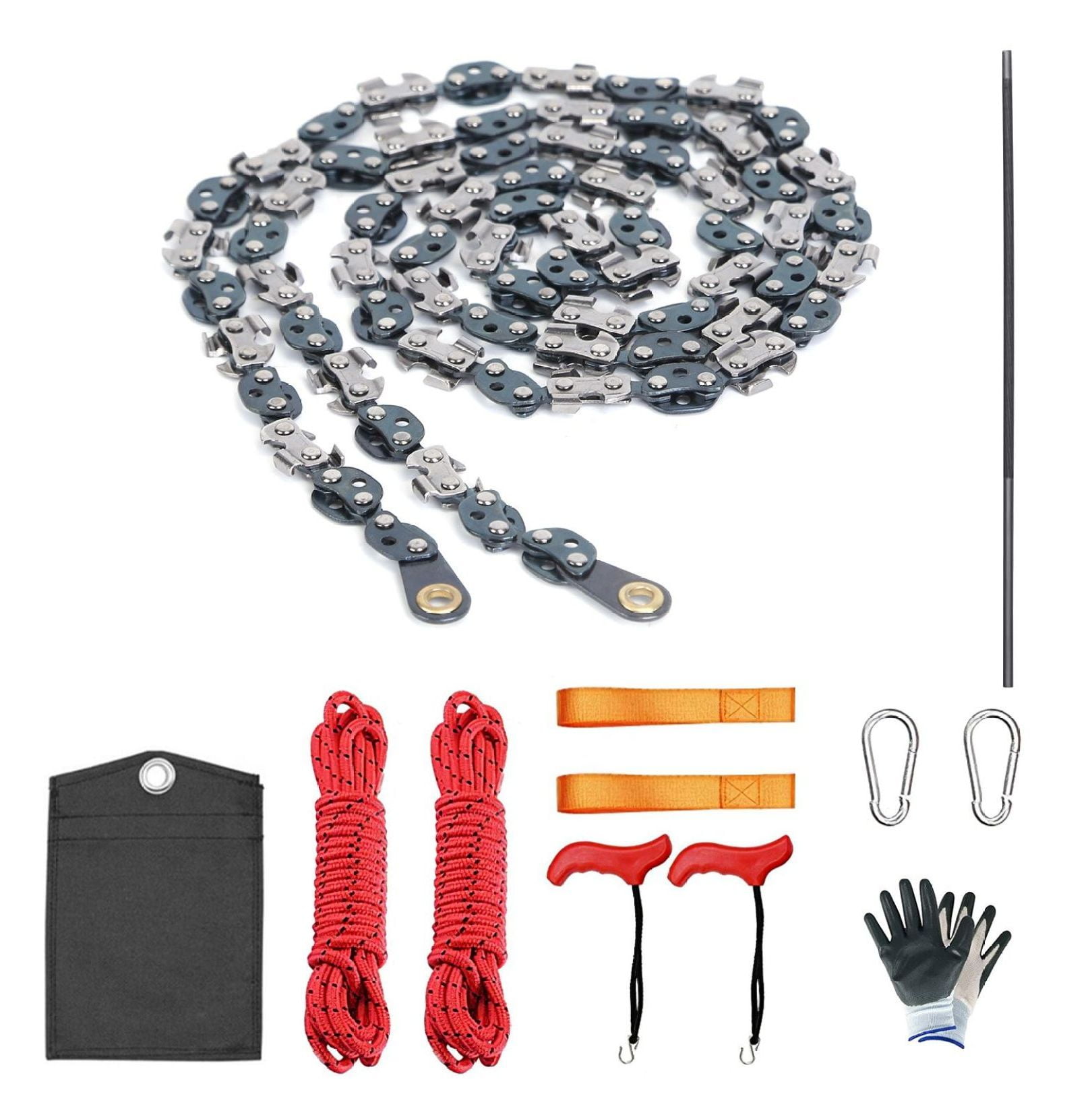 55in 68 Sharp Teeth Hand Rope Chainsaw Kit Blades on Both Side High ...