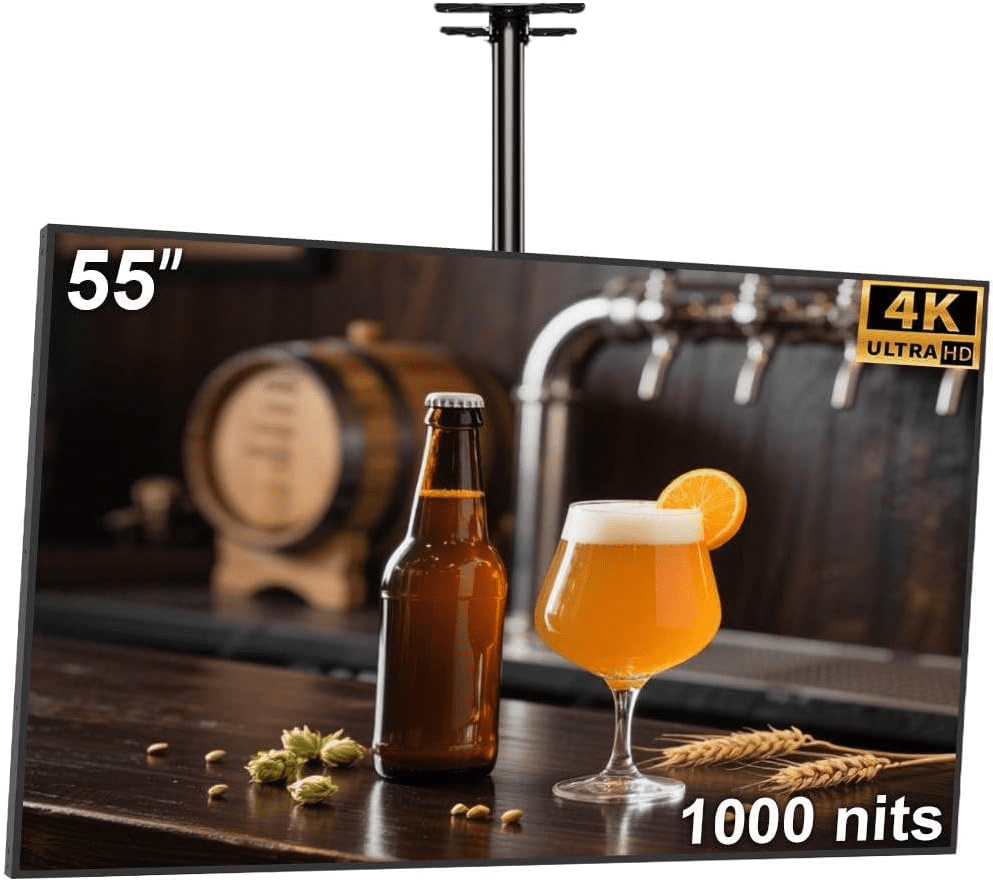 55inch Digital Signage Display, 4K UHD 1000nits High Brightness Digital ...