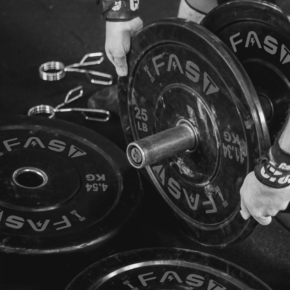 55lb Rubber Bumper Weight Plates with 2 Inch Steel Insert - Ideal for ...