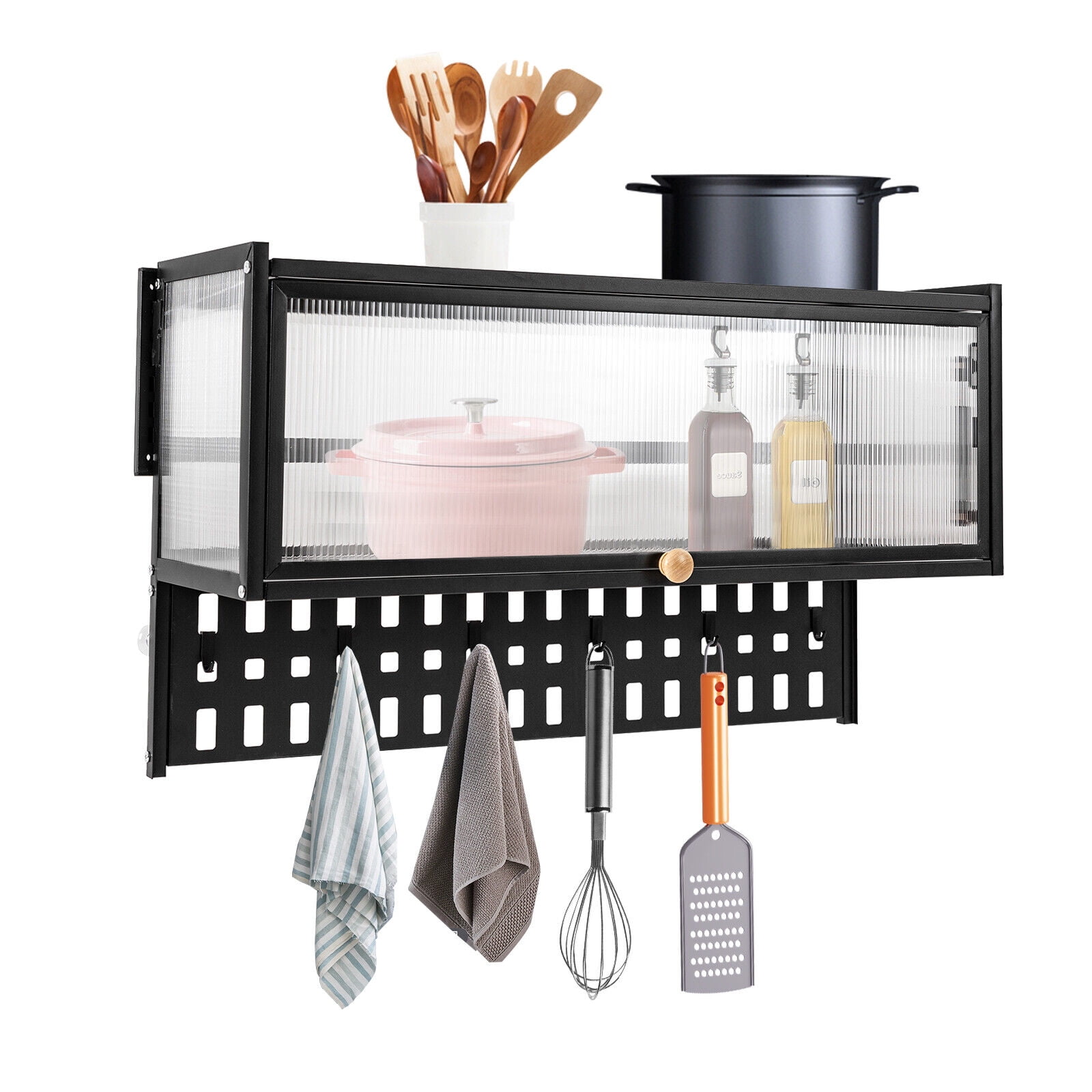 55lbs Wall Mount Cabinet for Kitchen Living Room Cabinet Shelf Storage ...