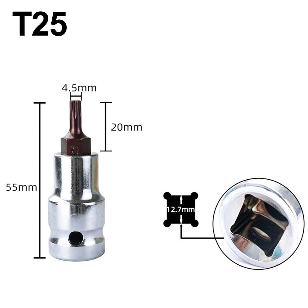 55mm Hex T-Shaped Screwdriver Socket Bit 1/2 Electric Wrench Socket Set ...