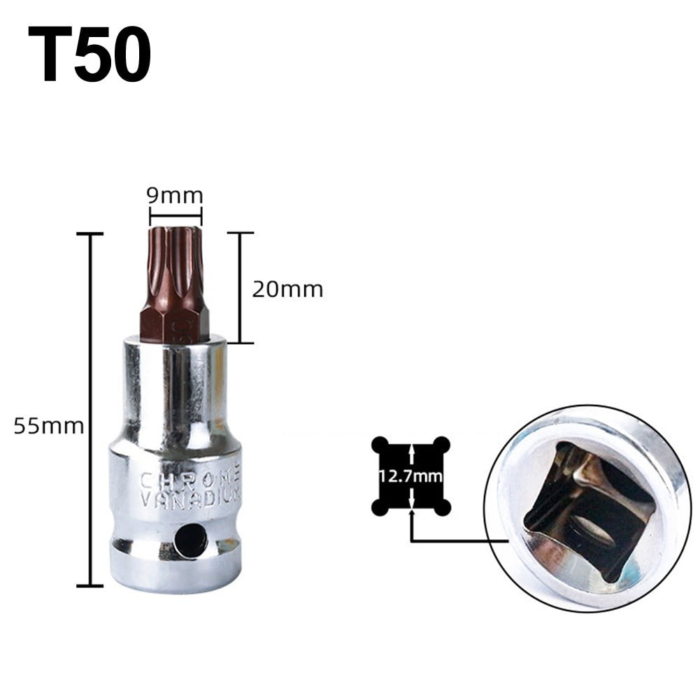 55mm Hex T-Shaped Screwdriver Socket Bit 1/2 Electric Wrench Socket Set ...