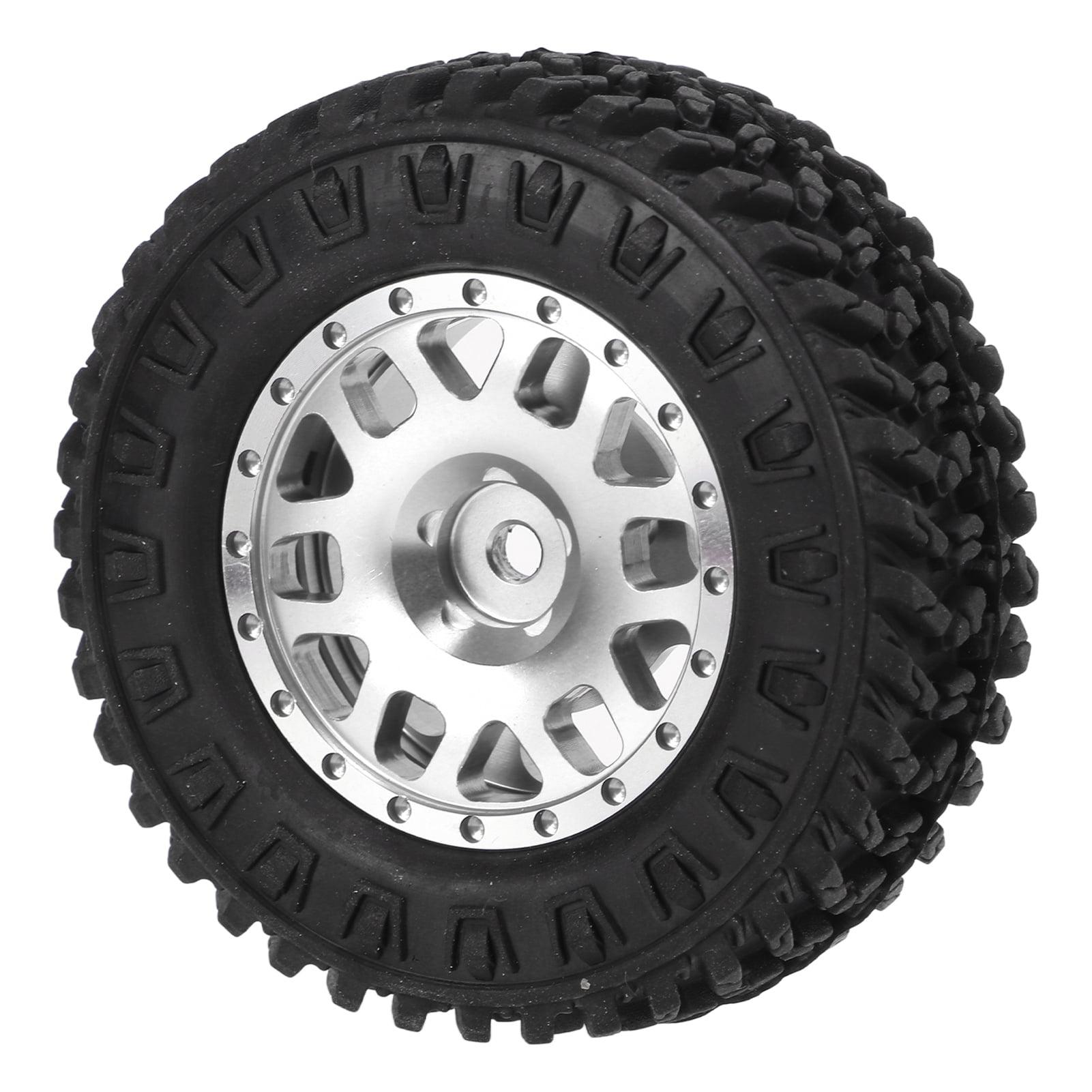55mm RC Tires Wheel Rims Set, Durable Rubber Alloy, 1/24 Scale, 4pcs ...