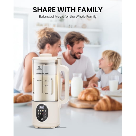 55oz Family Size Nut Milk Maker (5-6 Cups), Soy Milk Maker Machine for ...