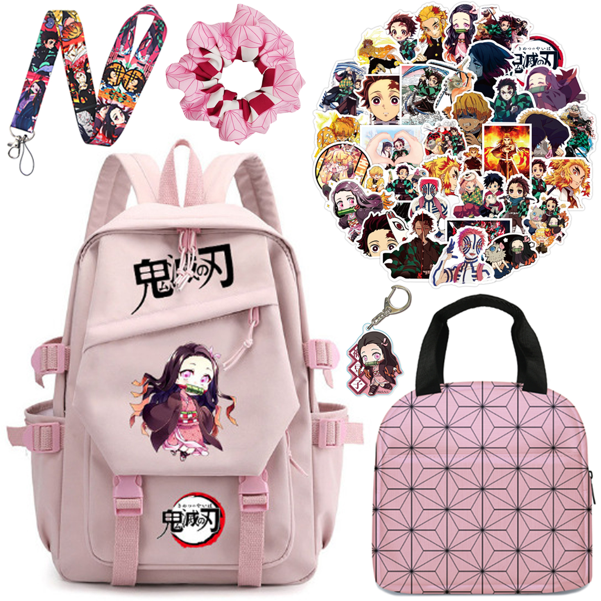 55pcs Anime Demon Slayer Nezuko School Backpack kits - Walmart.com