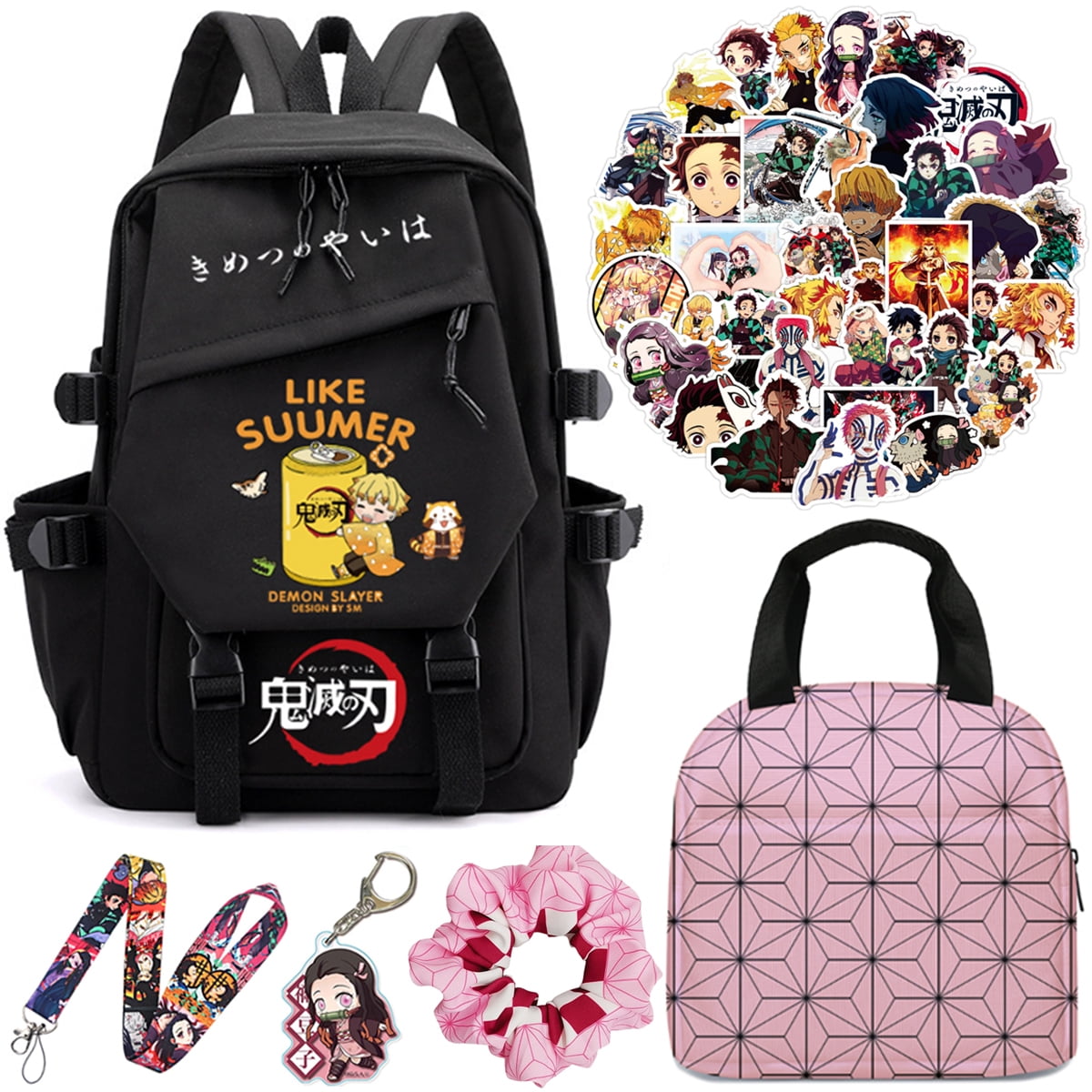 55pcs Anime Demon Slayer Nezuko School Backpack kits - Walmart.com