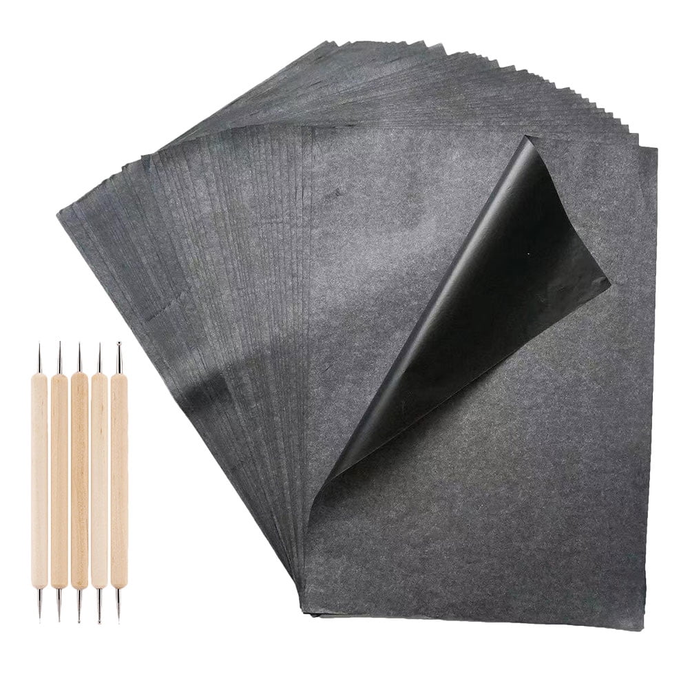 55pcs Black Carbon Transfer Paper and Dual-Head Tracing Pens A4 ...