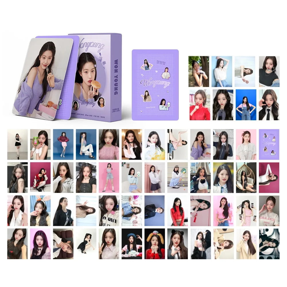 55pcs/Box Kpop GIDLE New album I FEEL photocards I am FREE-TY lomo cards IVE Won Young DARK ...