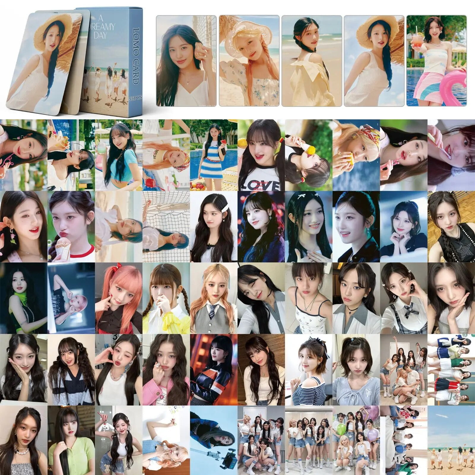 55pcs/Box Kpop IVE A DREAMY DAY lomo cards Bunny Land photocards idol ...
