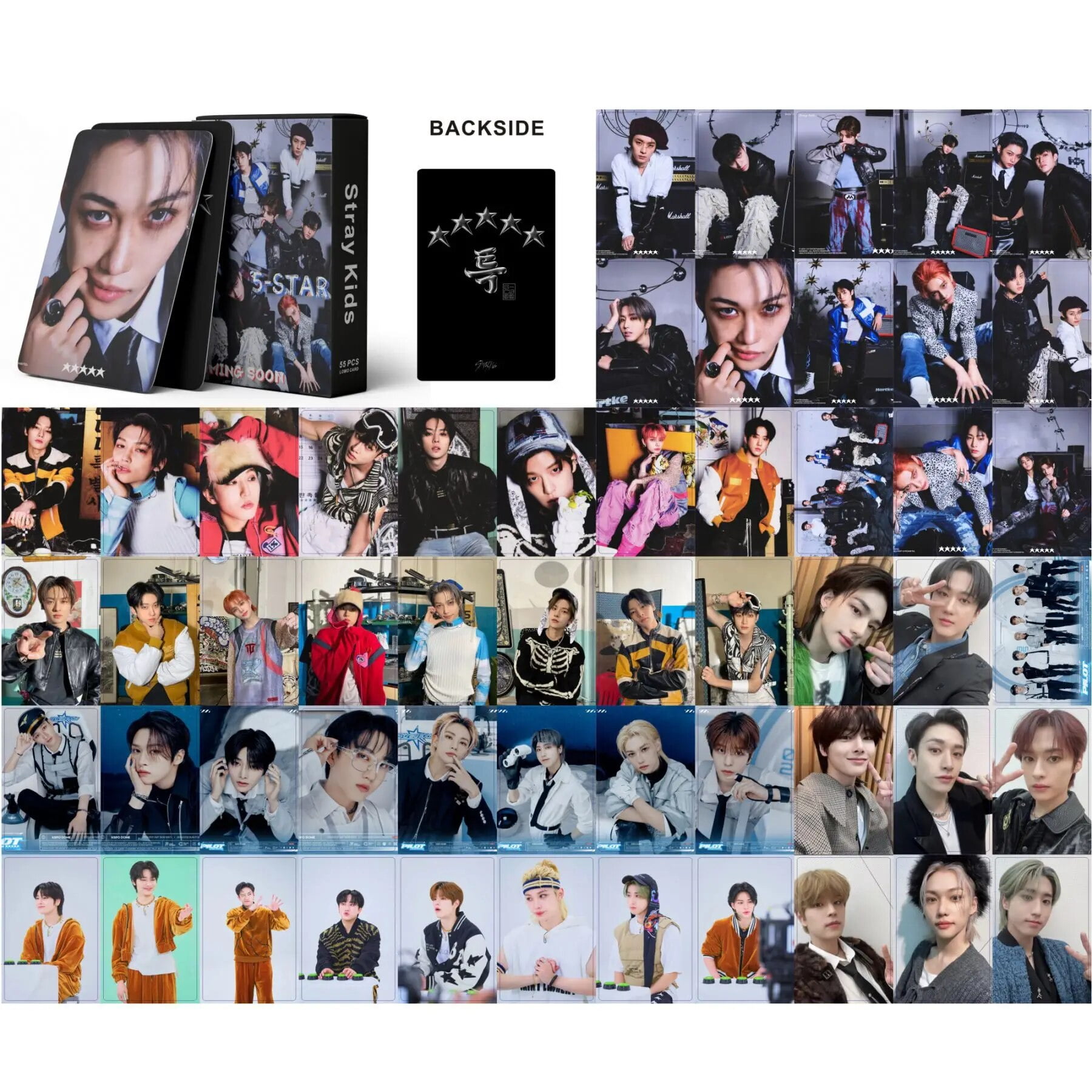 55pcs/Box Kpop straykids 5-STAR Dome Tour lomo cards Memories STEP 2 ...