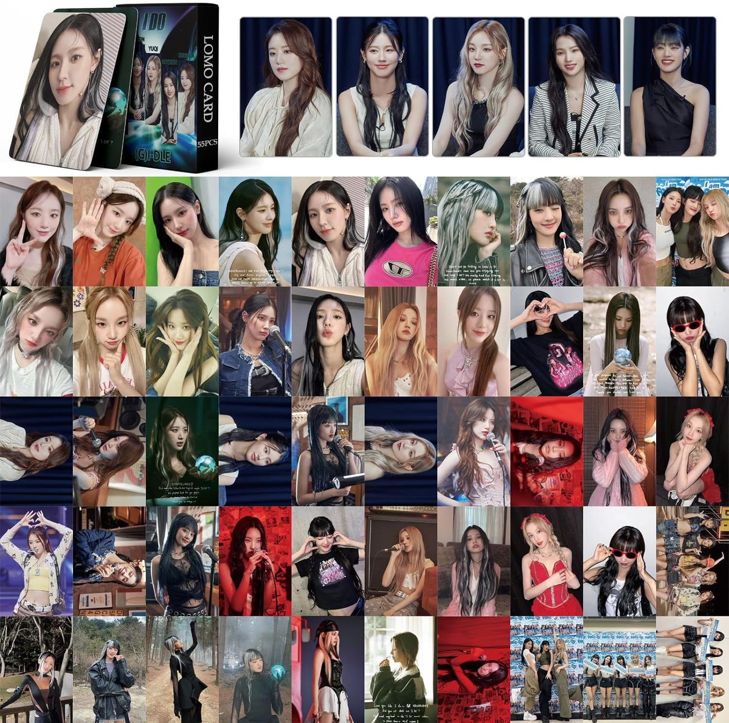 55pcs (G) I-DLE Lomo Cards (G) I-DLE I DO New Photo Album (G) I-DLE ...