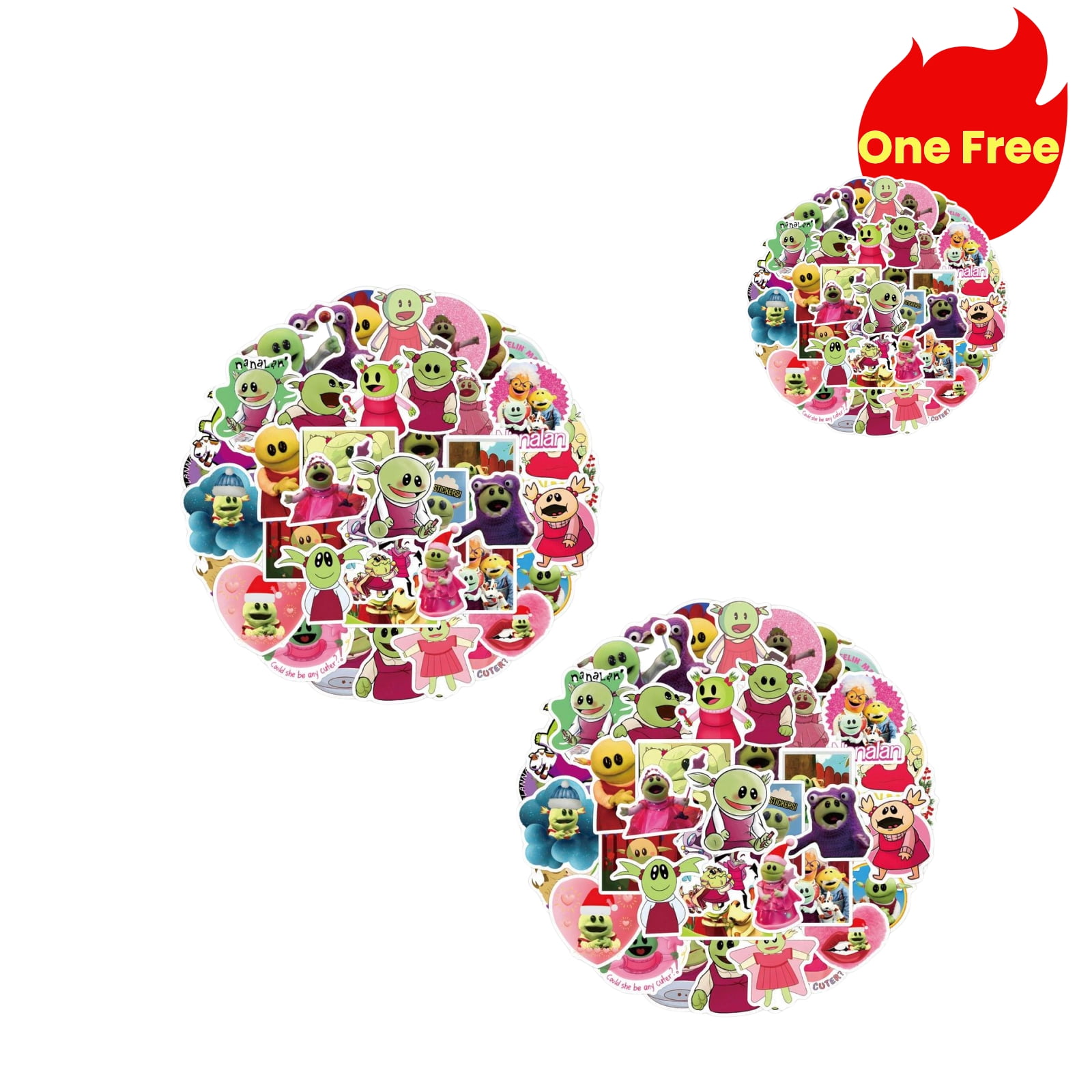 55pcs Nanalan Stickers Cute Aesthetic Cartoon Vinyl Stickers for Kids Scrapbook,Fun Lovely Movie ...