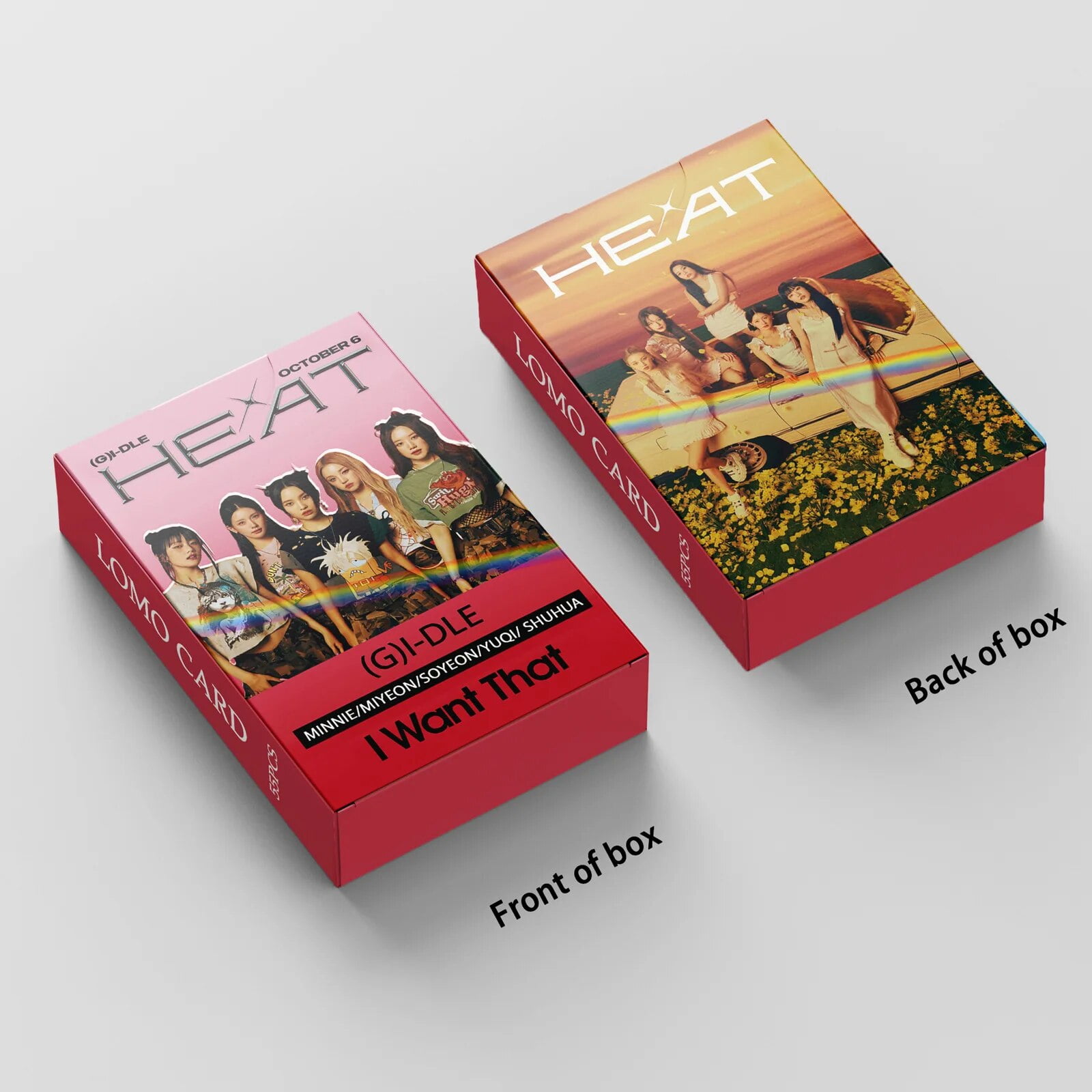 55pcs/Set Kpop GIDLE HEAT Laser Photo Card Girls YOU an ME lomo cards ...
