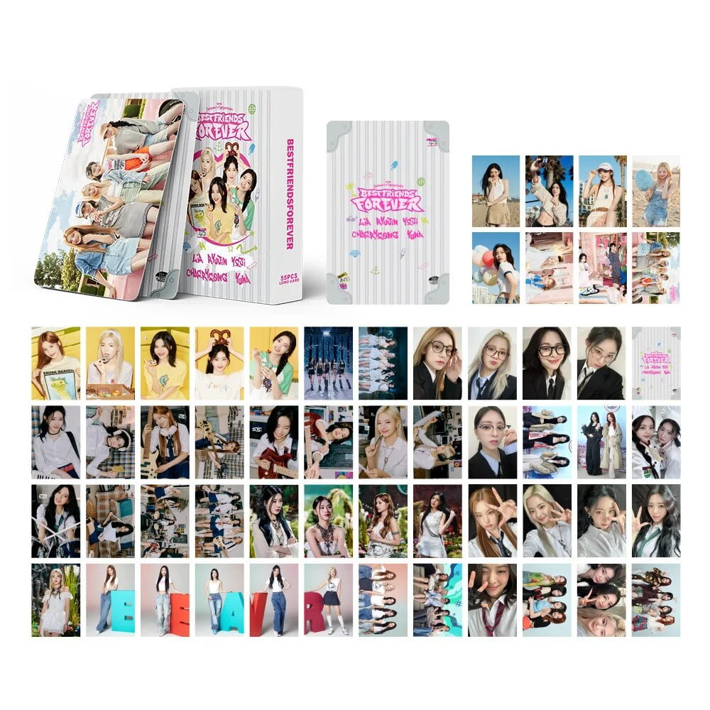 55pcs/Set Kpop ITZY BORN TO BE photocards CHESHIRE Blah Blah Blah lomo cards itzy album RINGO ...