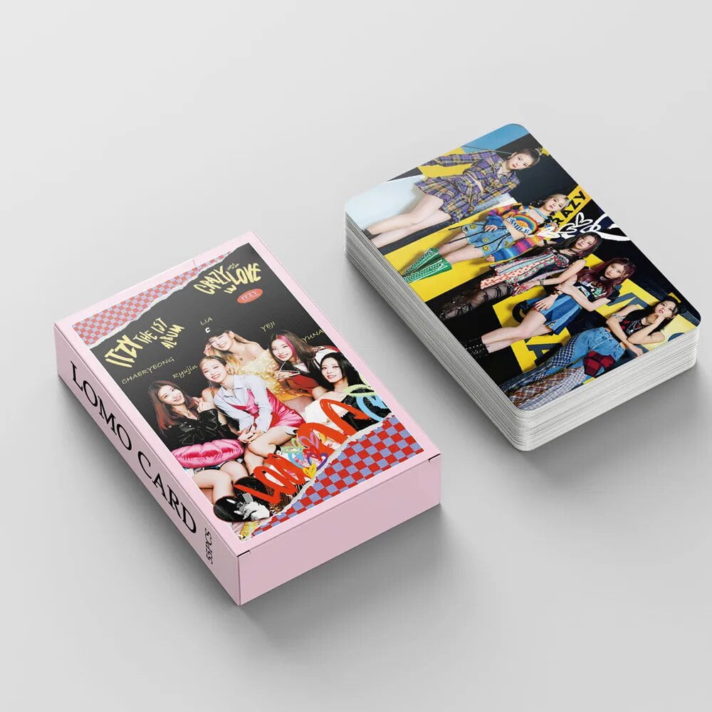 55pcs/Set Kpop ITZY BORN TO BE photocards CHESHIRE Blah Blah Blah lomo cards itzy album RINGO ...