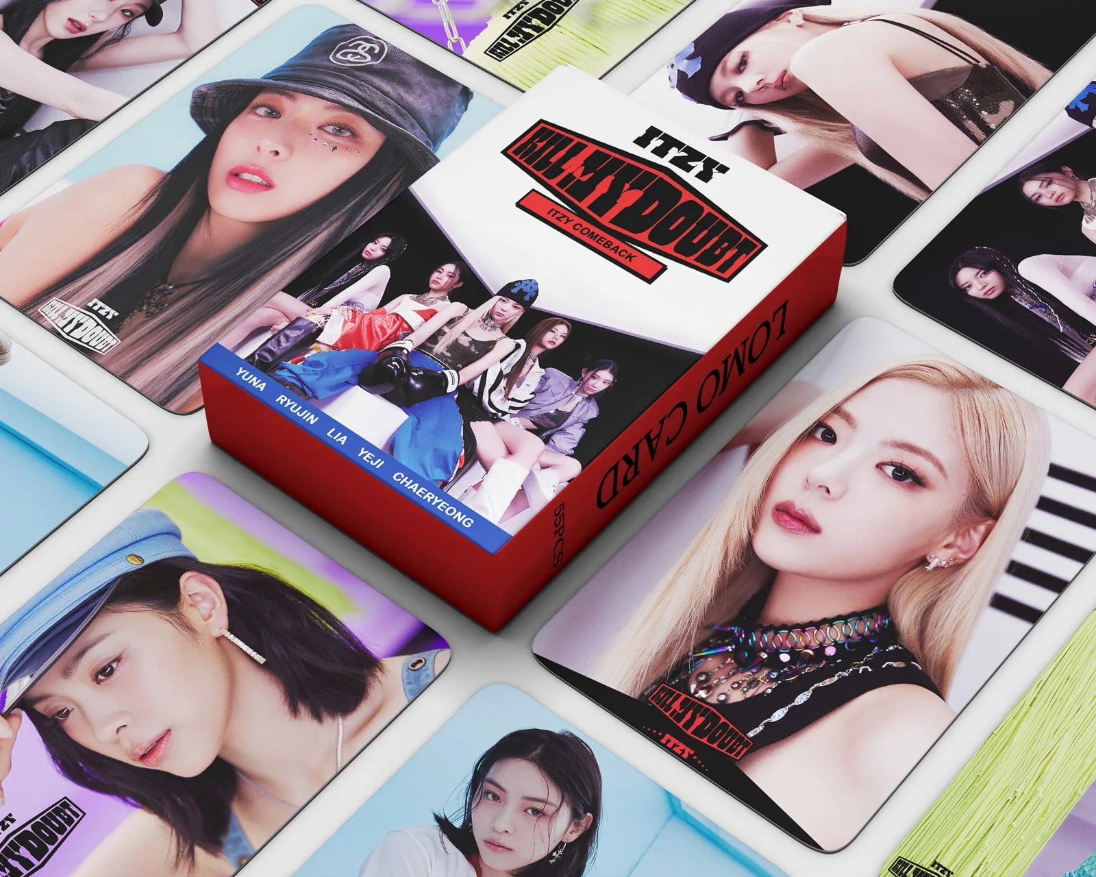 55pcs/Set Kpop Itzy Kill My Doubt lomo cards BET ON ME Photocards Seven ...