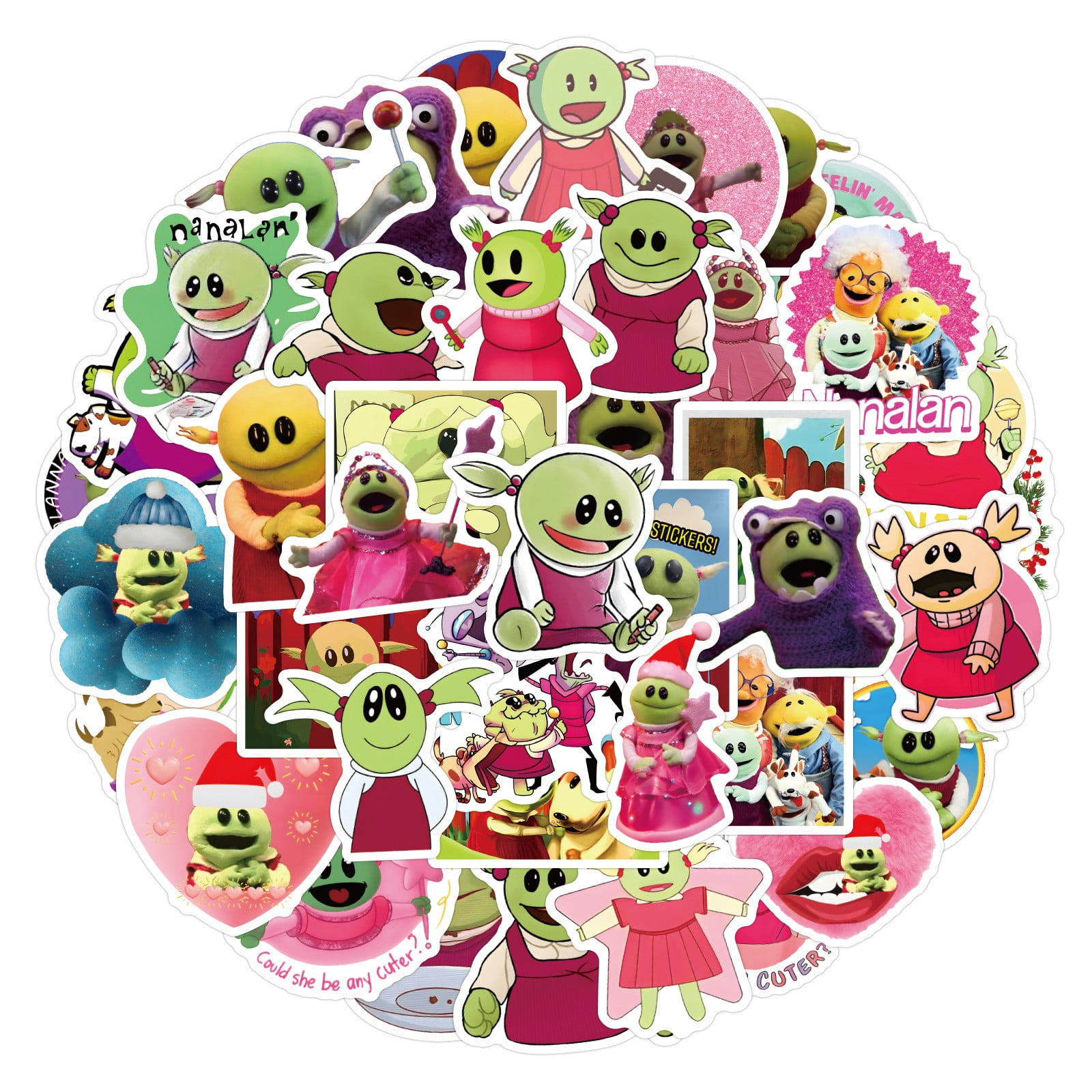 55pcs Stickers Cute Cartoon Vinyl Stickers for Kids Scrapbook,Fun Movie ...