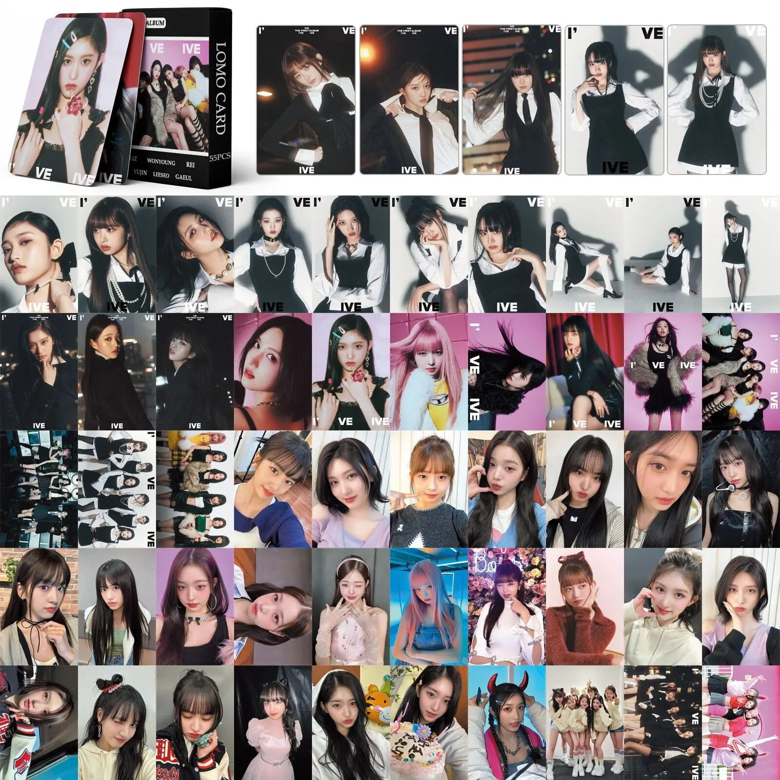 55pcs/box Kpop NMIXX expérgo lomo cards I’ve IVE IU Photocards Idol ...