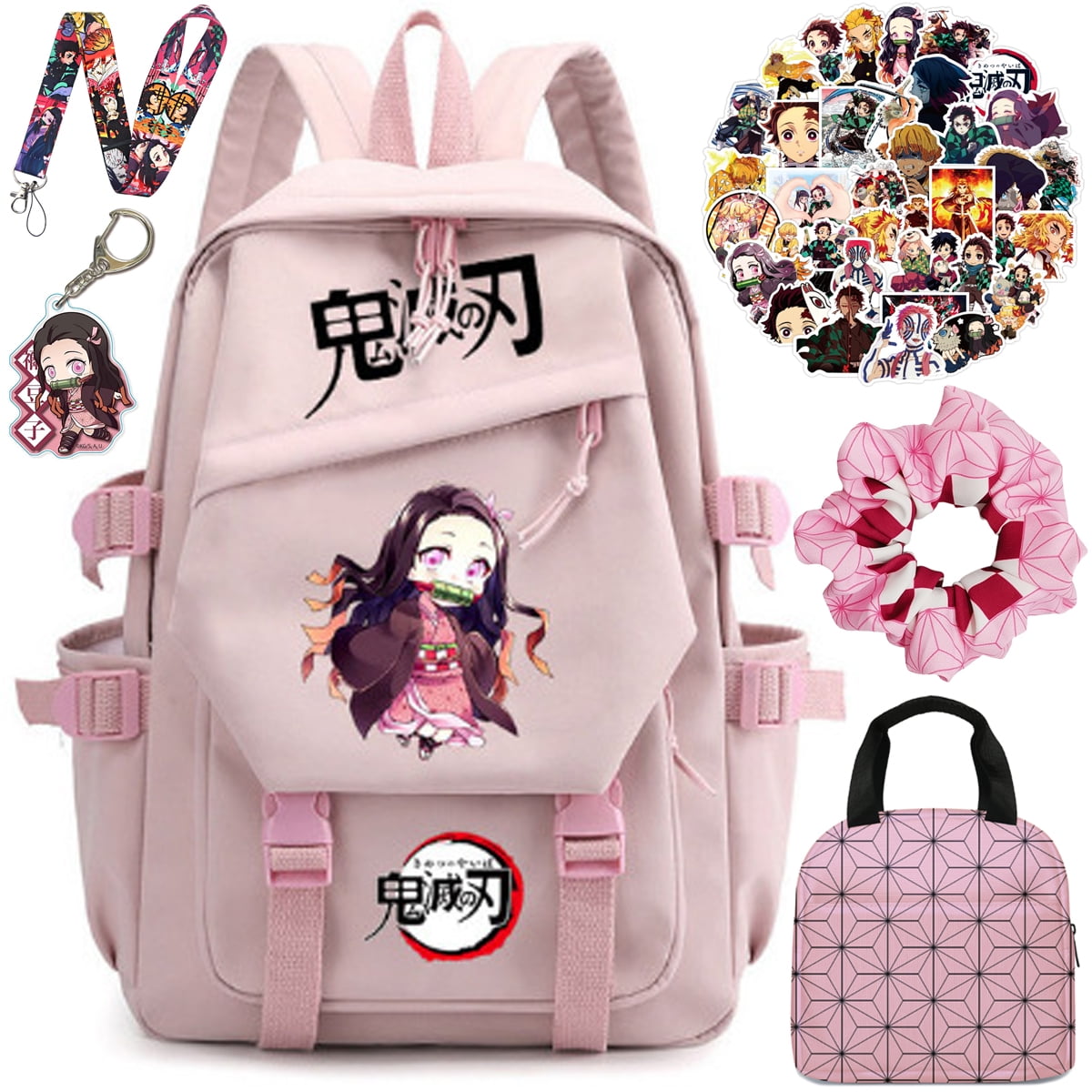 55pcs/set Demon Slayer Nezuko Book Bags School Backpacks - Walmart.com