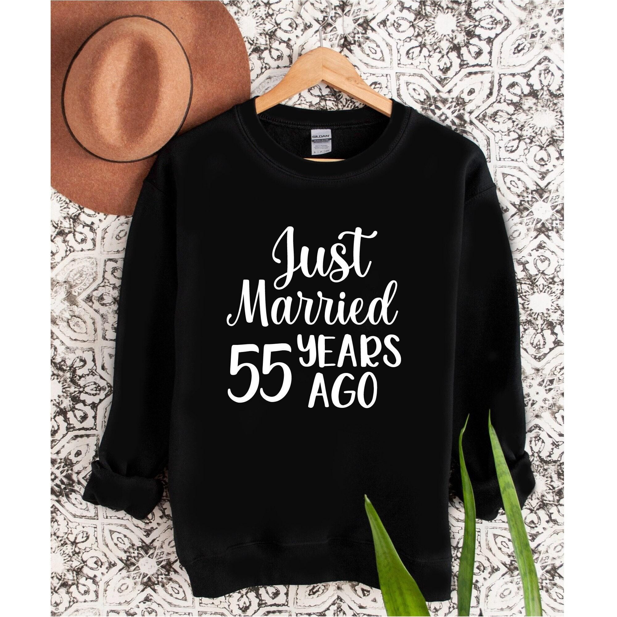 55th wedding anniversary TShirt Just Married 55 Years Ago TShirt Gift ...