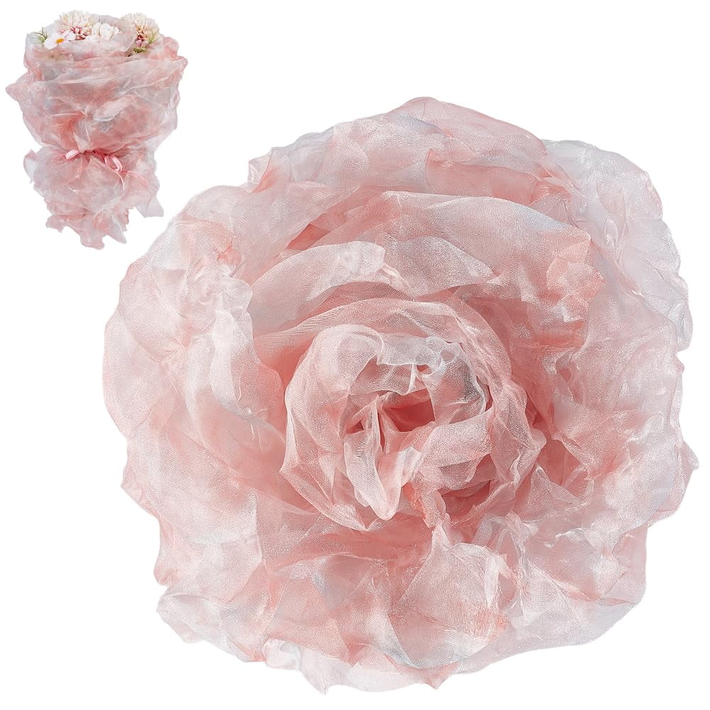 55x39inch Flower Wrapping Organza Mesh Folds Irregular Gradient Mesh ...