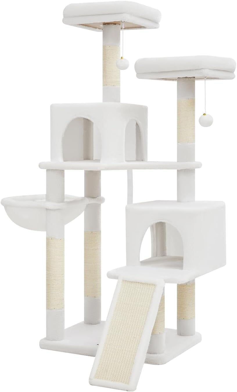 56.3-Inch Cat Tree, Cat Tower with Scratching Posts, Cat Tree House for ...