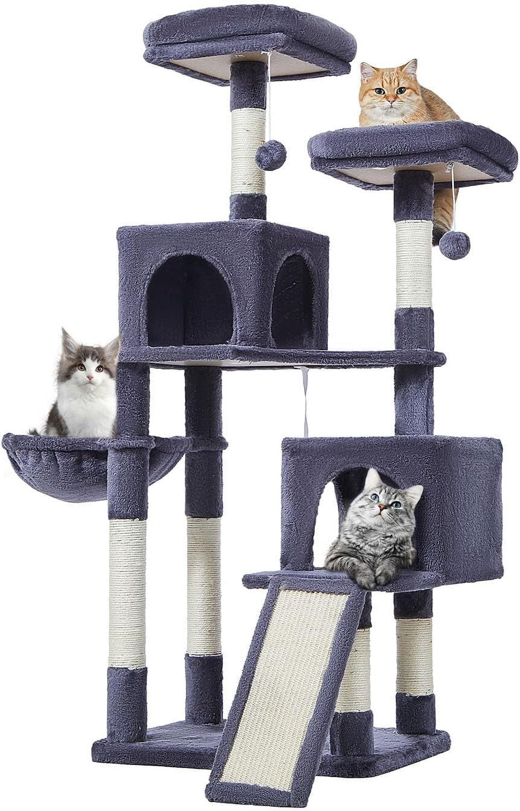 56.3-Inch Cat Tree, Cat Tower with Scratching Posts, Cat Tree House for ...