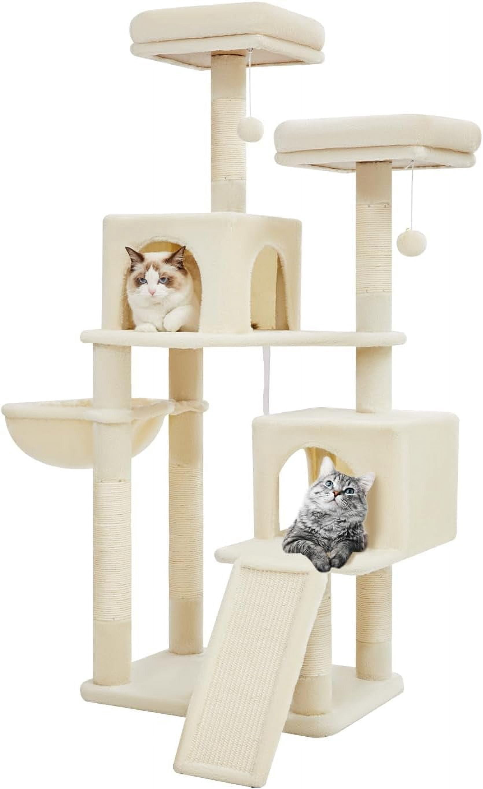 56.3-Inch Cat Tree, Cat Tower with Scratching Posts, Cat Tree House for ...