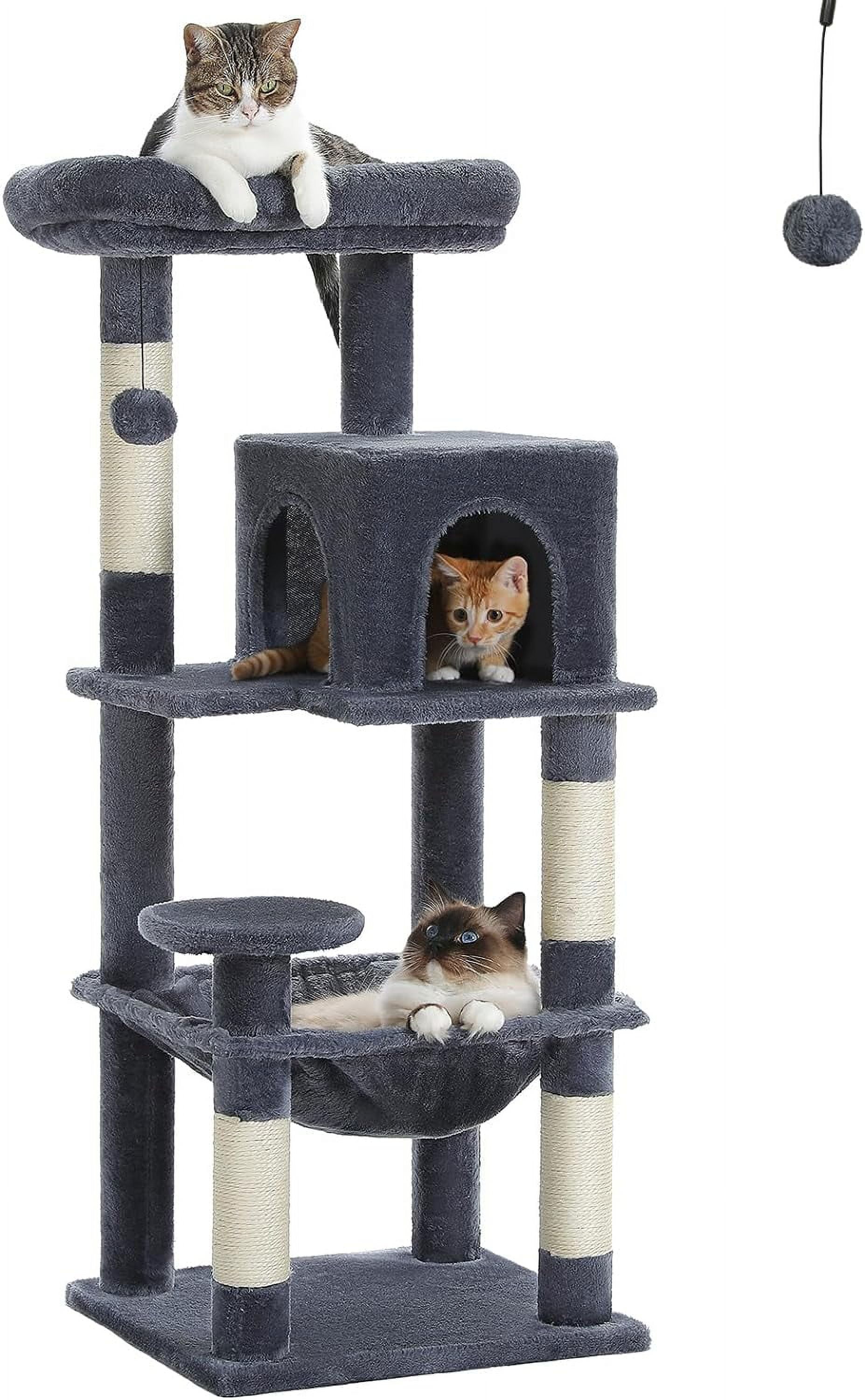 ANHXN Cat Tree for Indoor Cats, Cat Tower for Large Cats with Metal ...