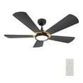 56" 5 Blades Dimmable LED Modern Indoor / Outdoor Ceiling Fan ...