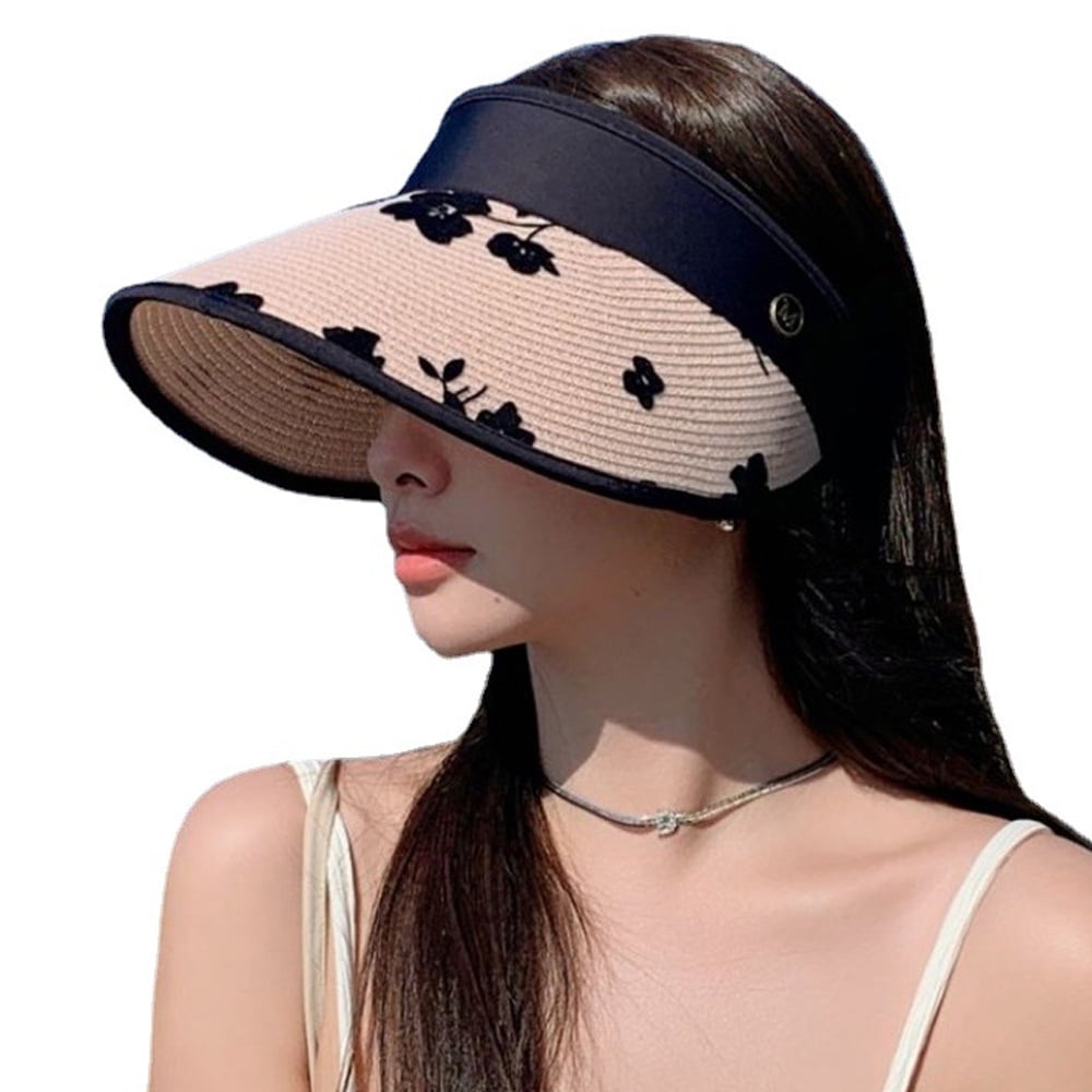 56-58 cm hat circumference female summer empty top straw hat beach ...