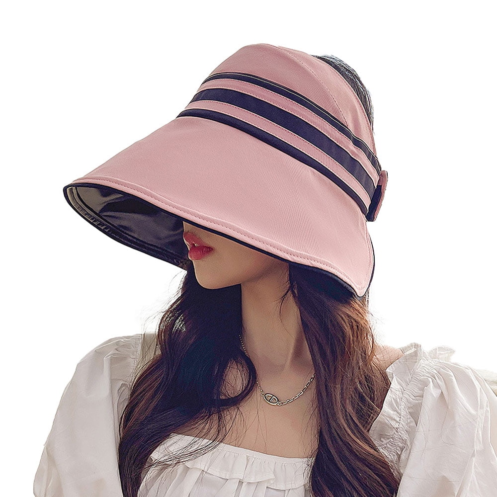 56-58cm head circumference adjustable female empty top sun hat summer big brim anti-ultraviolet ...
