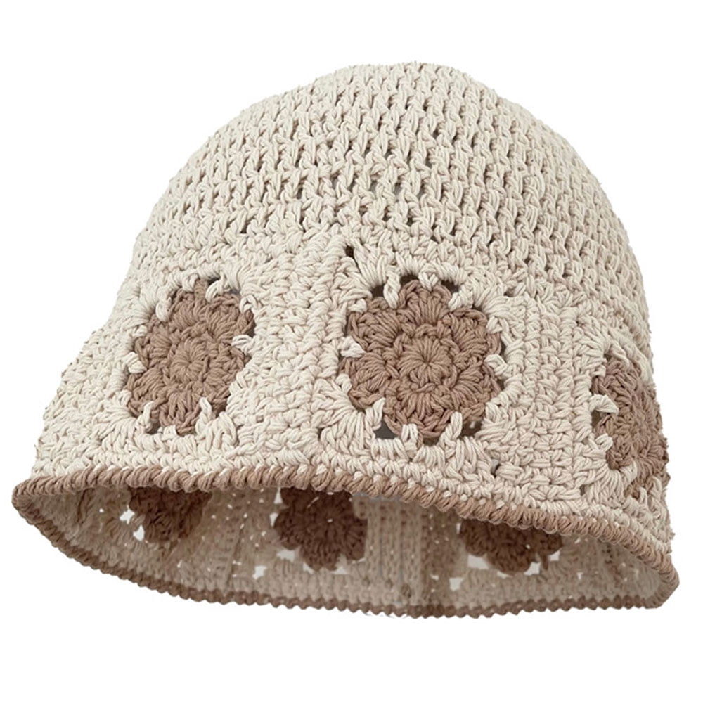 56-58cm head circumference cotton knitted fisherman hat hollow woven ...