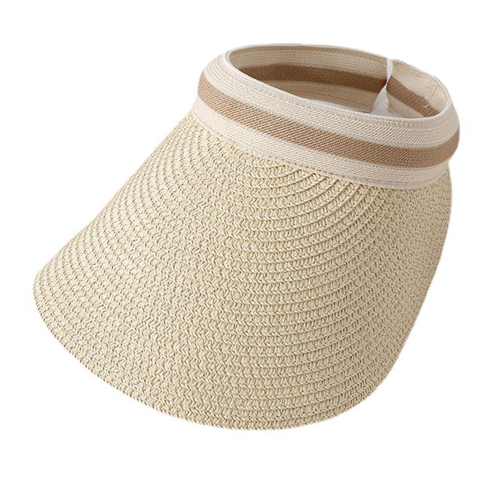 56-58cm head circumference sunshade empty top hat summer big eaves sunscreen straw hat outdoor ...