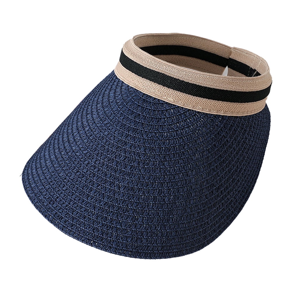 56-58cm head circumference sunshade empty top hat summer big eaves sunscreen straw hat outdoor ...