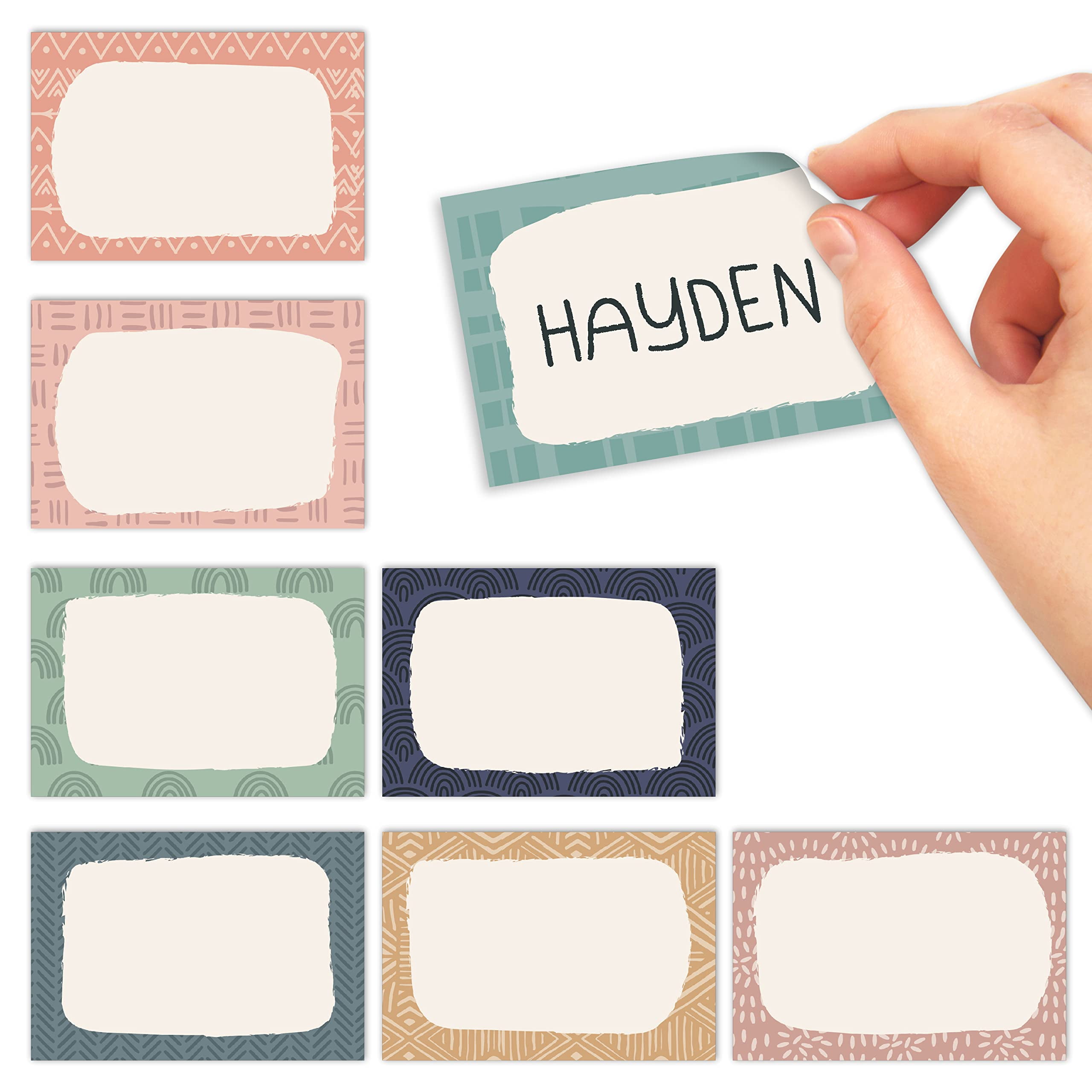 56 Boho Name Tags for Classroom Cubbies - Self Adhesive Name Tags ...