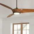 56" Casa Vieja Como Modern Indoor Ceiling Fan with Dimmable LED Light Remote Control Oil Rubbed ...