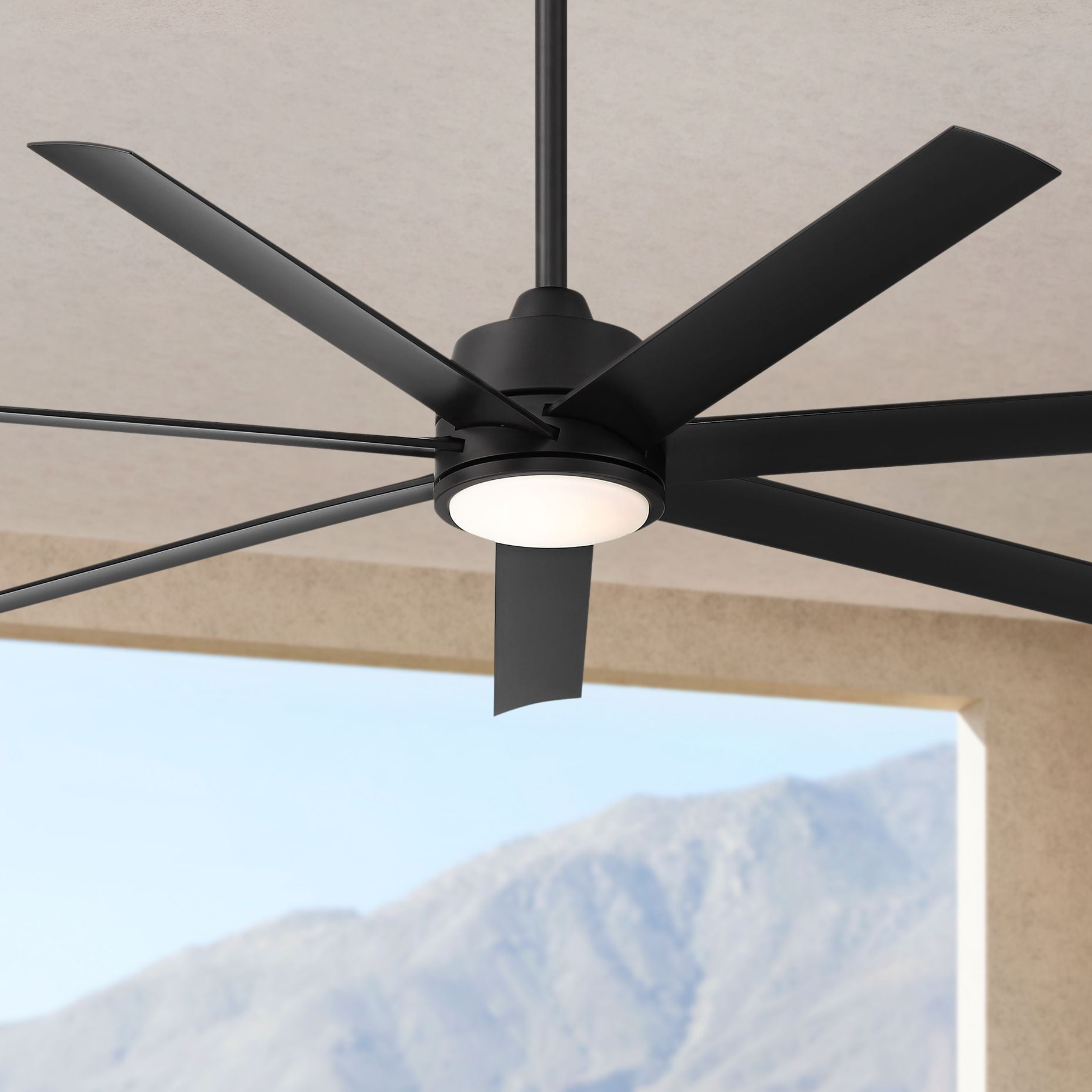 56" Casa Vieja Phoenix Max Black CCT LED Ceiling Fan with Remote ...