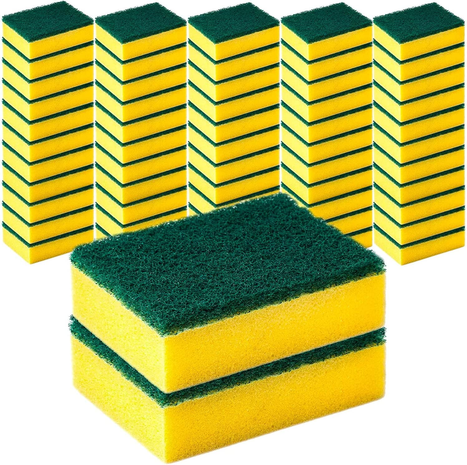 56 Cleaning Scrub Sponges for Kitchen, Dishes, Bathroom, Car Wash, One ...