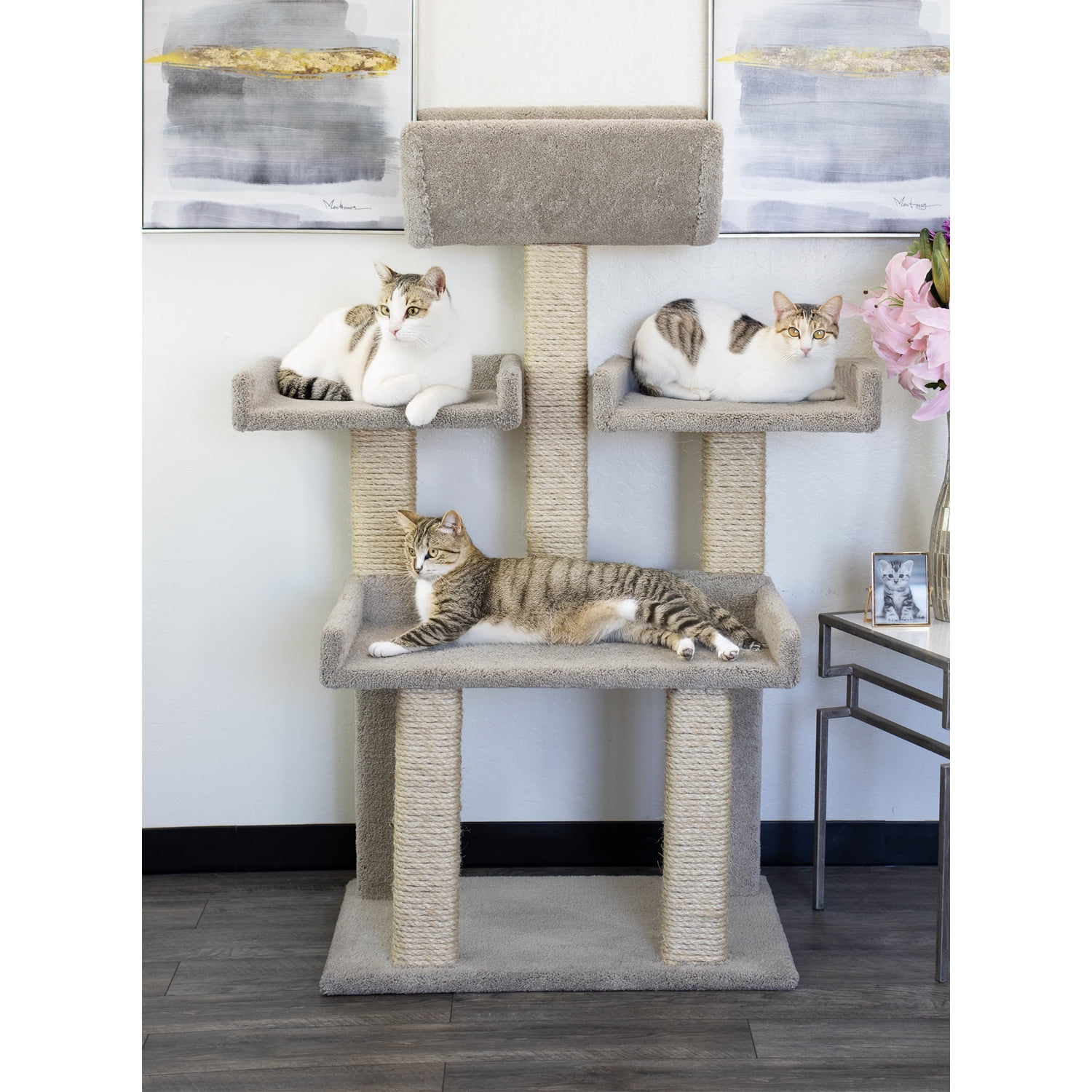 "Extra Large 56"" Cat Tree Tower for Big Cats by Prestige: Sturdy ...