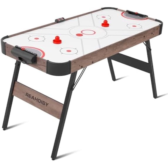 56” Foldable Air Hockey Table, Folding Indoor Hockey Game Table w ...