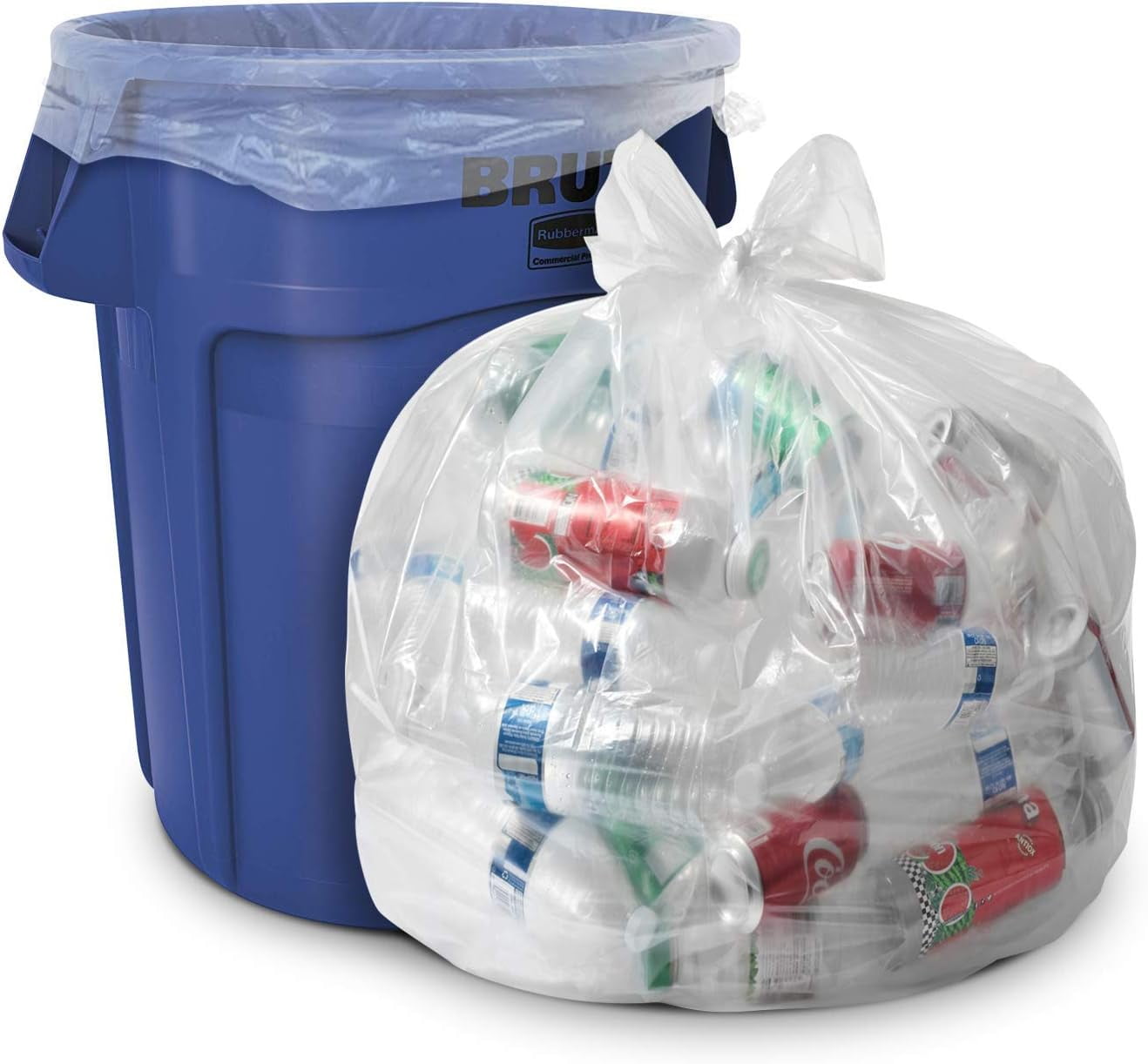 56 Gal. Clear Garbage Bags - 43 in. x 46 in. (Pack of 100) 2 mil (eq ...