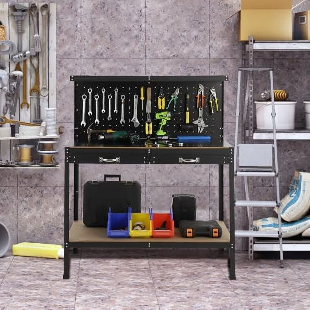 56 Inch Workbench, Tools Cabinet Working Tables Workbench Tool Storage ...