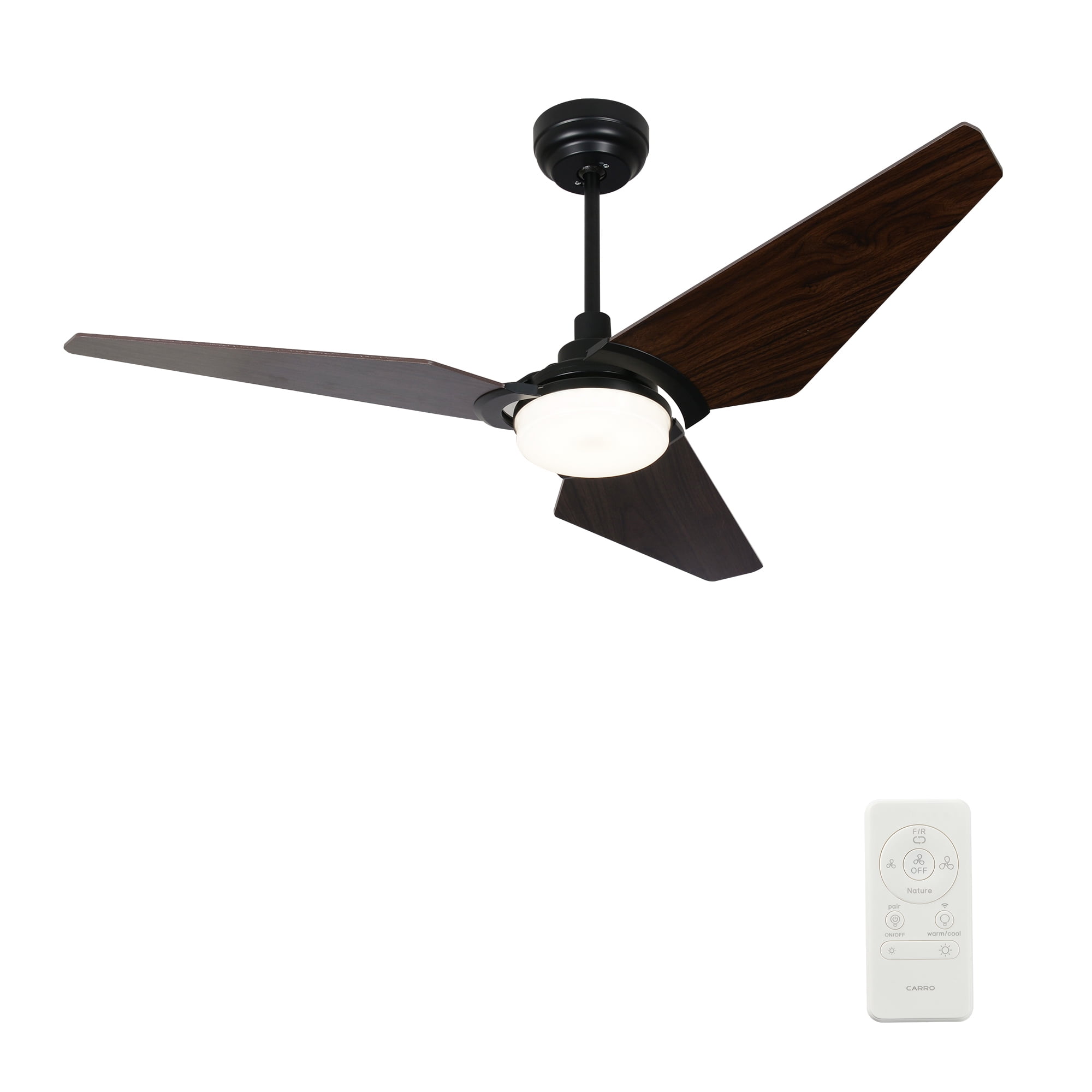 56" Indoor/Outdoor Smart Ceiling Fan with Dimmable LED Light Kit ...