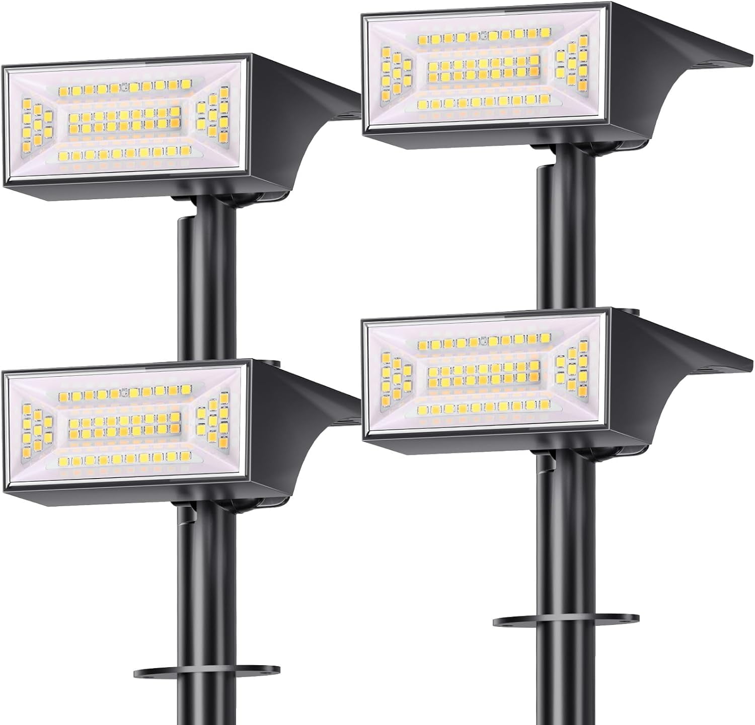 56 LED Solar Landscape Spotlights - IP68 Waterproof with 6 Brightness ...