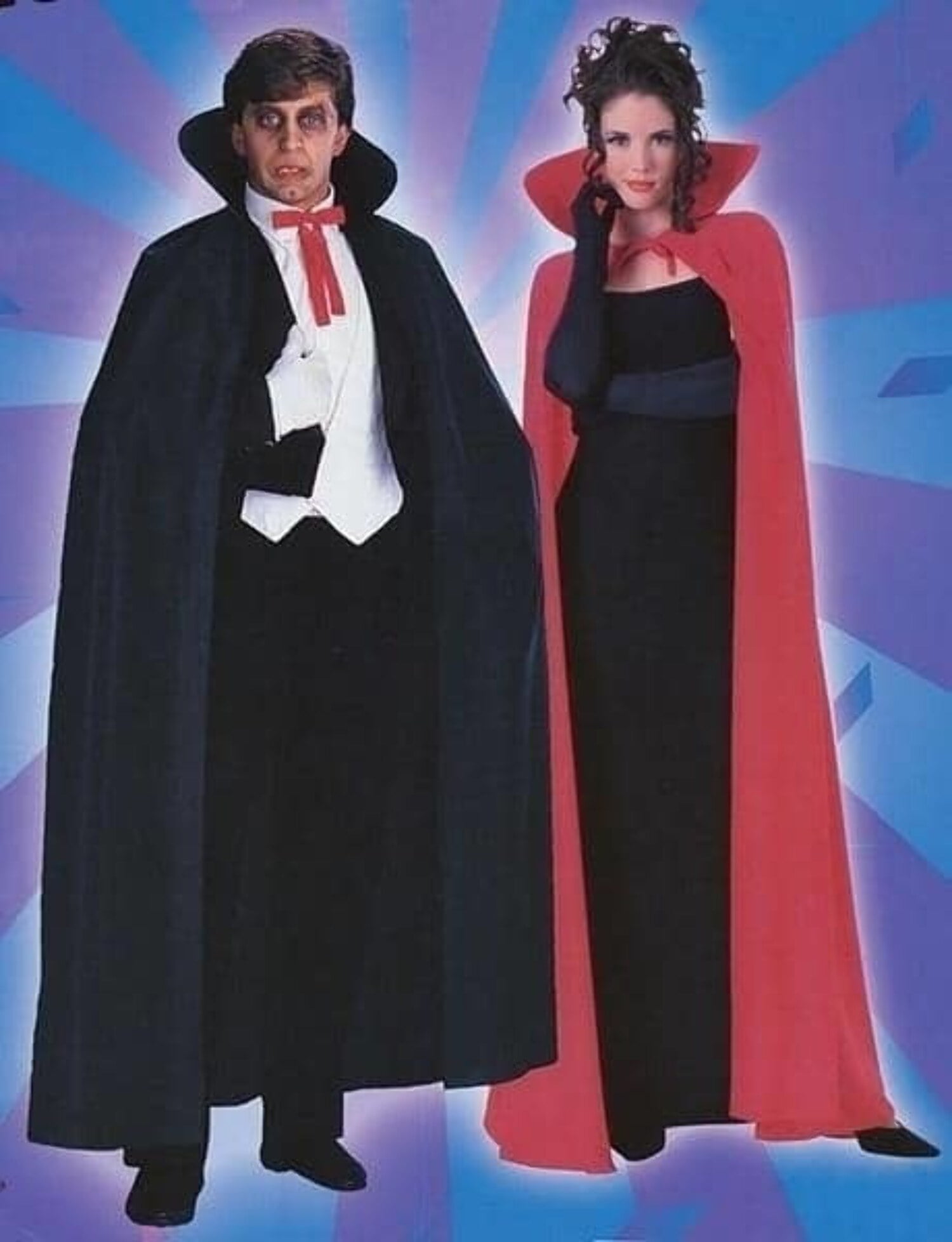 56" Nylon Dracula Cape Black Adult Costume Male Fancy Dress Party Book ...